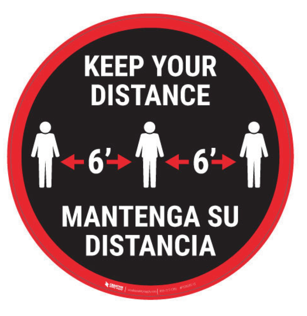 Floor Decal- Keep Your Distance 6ft. - Inclusion Solutions